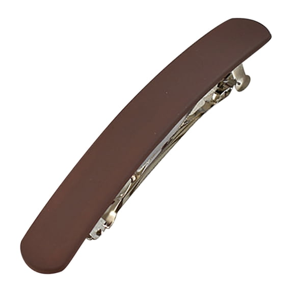 Curved Matte French Barrettes - Metal Spring Clips, Ponytail Grips, No ...