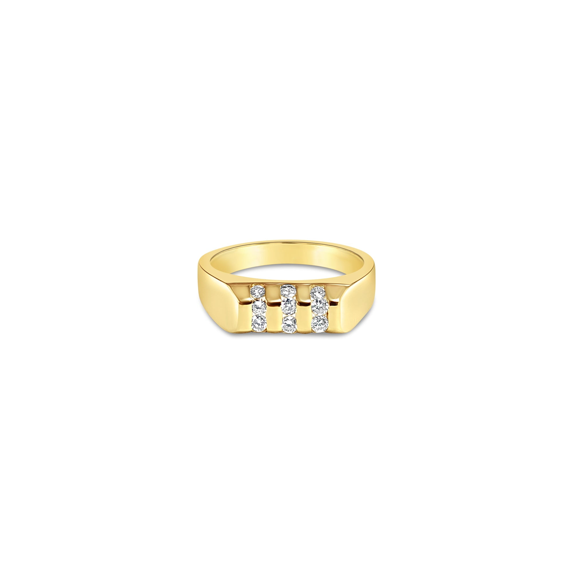 Curved Nine Stone Diamond Ring .50cttw 14k Yellow Gold - Walmart.com