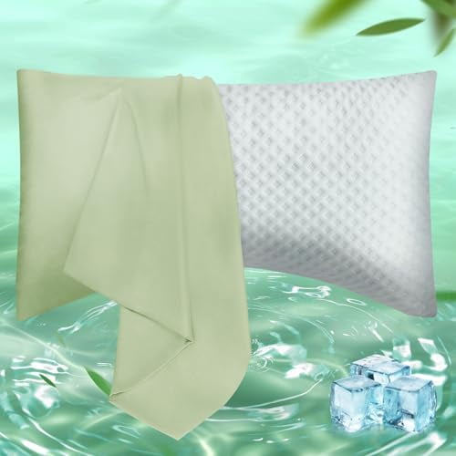 Curved Pillow Case Queen Size, Side Sleeper Pillow Cases Cover Cooling ...