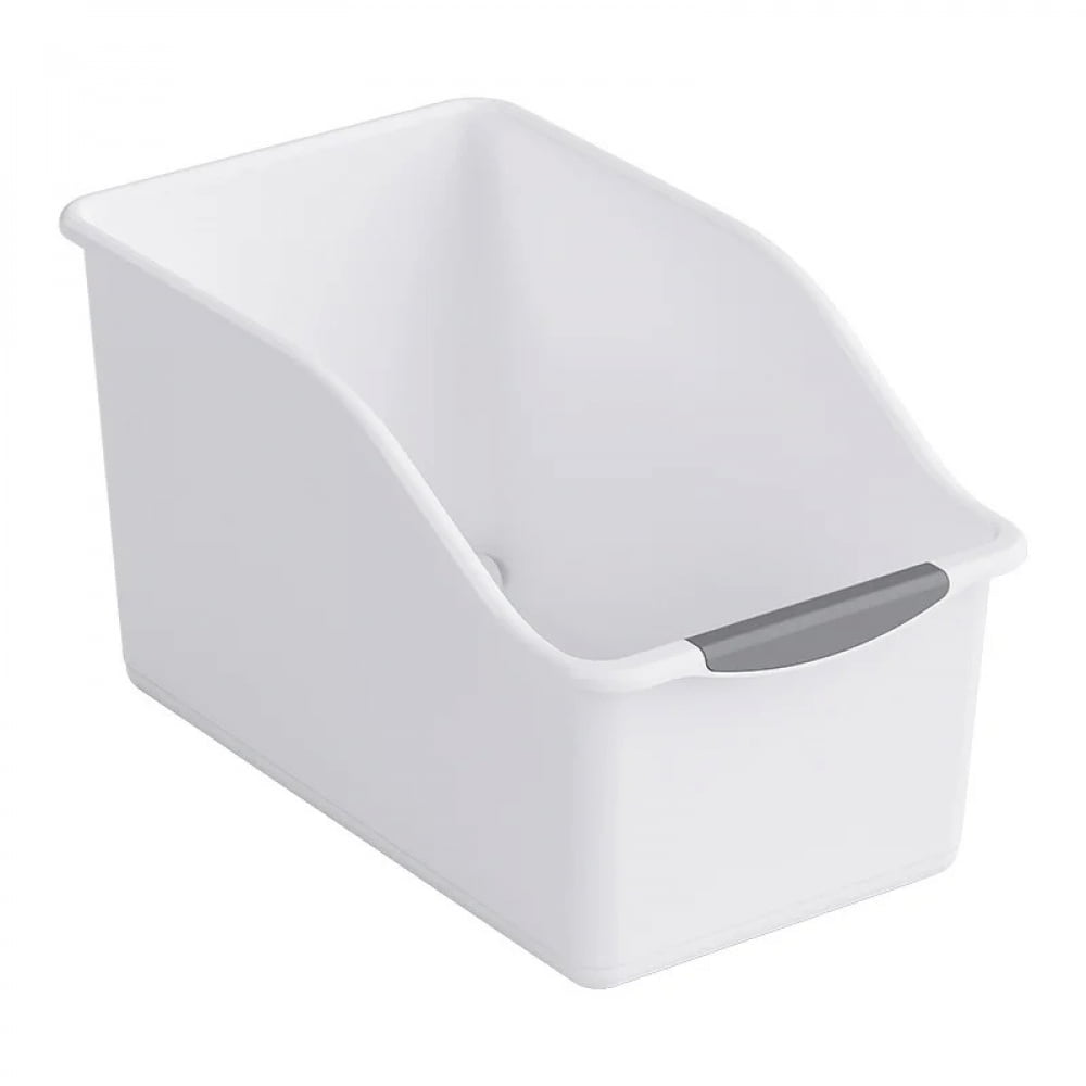 Curved Plastic Storage Bins Set - Multipurpose Home Organization Boxes ...