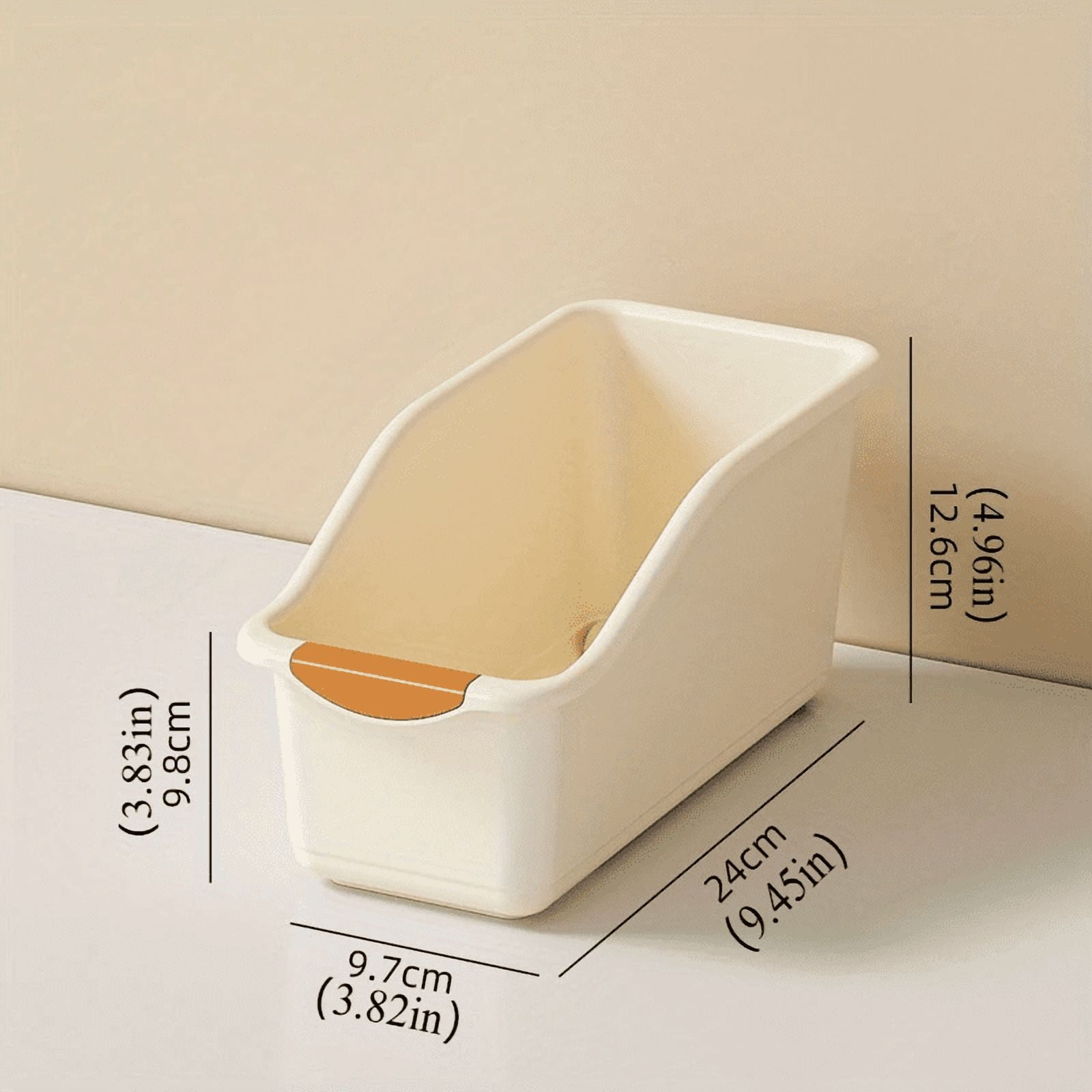 Curved Plastic Storage Bins Set - Multipurpose Home Organization Boxes ...