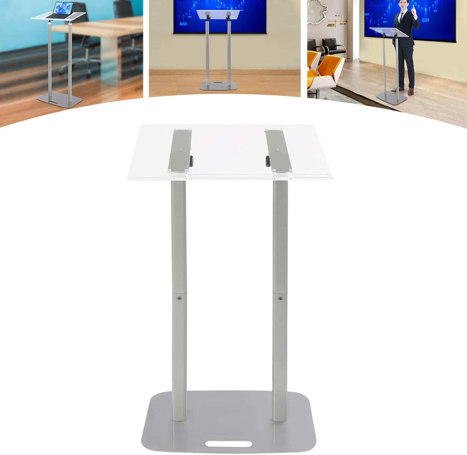 Curved Podium, Podium Stand Portable Church Pulpit Pulpit Lectern for ...