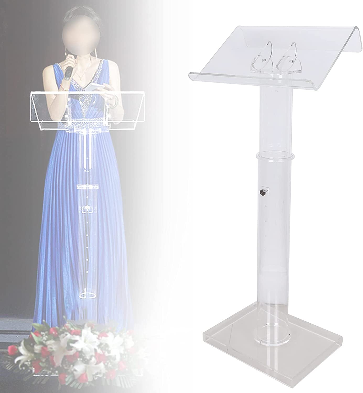 Curved Podium Stand for Churches, Metal Wood Pulpits for Churches ...