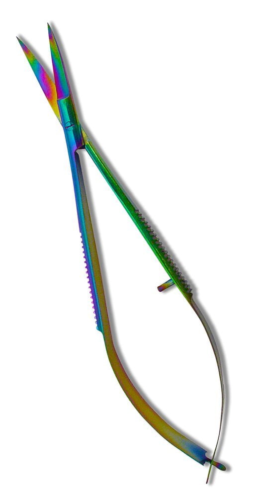 Curved Rainbow Colored Titanium Tipped EZ Snips (4.5in) Embroidery ...