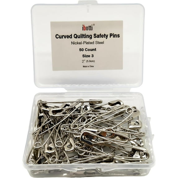 Curved Safety Pins for Quilting,Basting Pins for Quilting Curved,Size 3 ...