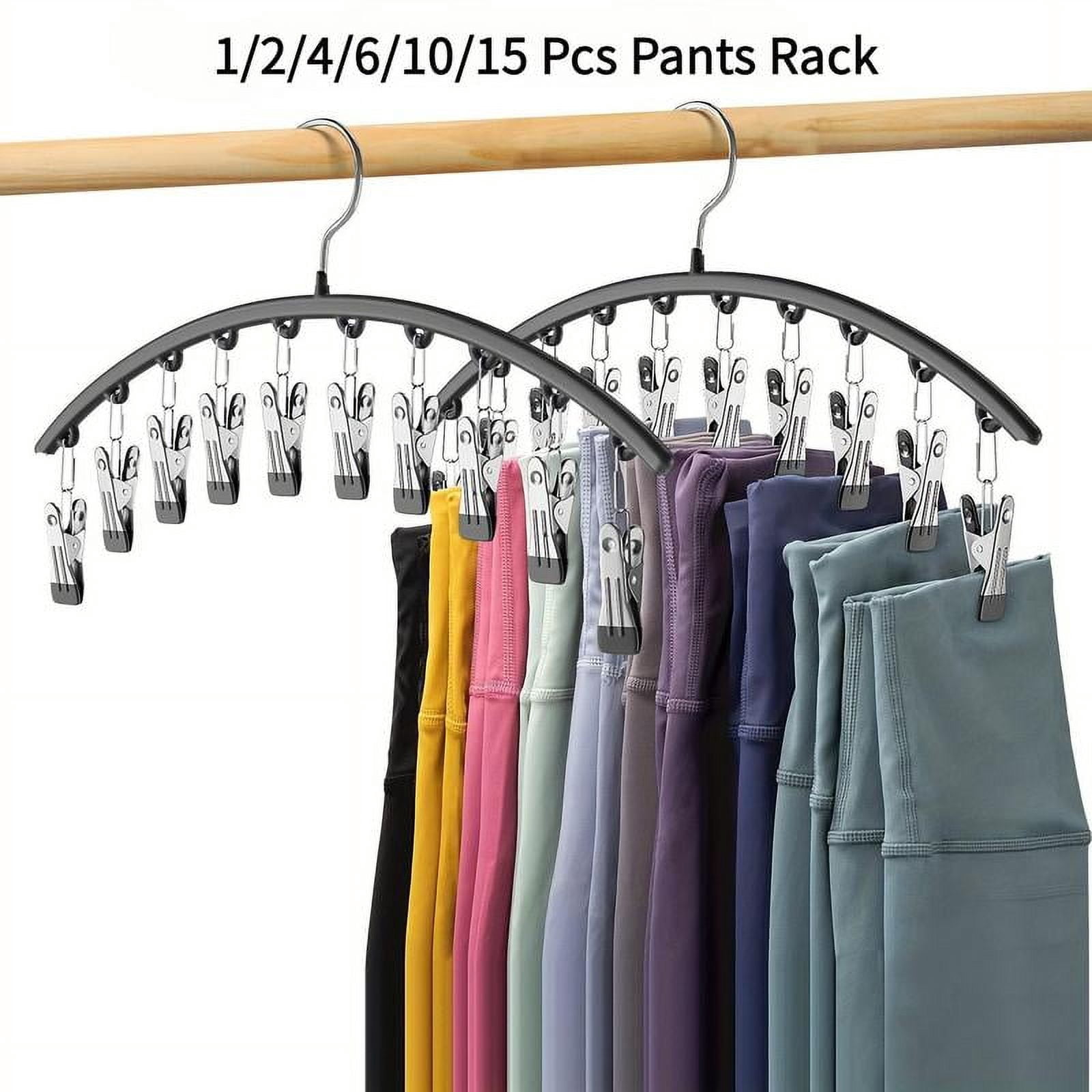Curved Shape Hanger, 1/2/4/6/10/15pcs Metal Yoga Pants Hanger, Home ...