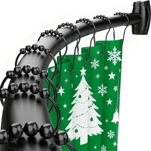 Curved Shower Curtain Rod 40-72 Inches Adjustable, Aluminum Rustproof ...