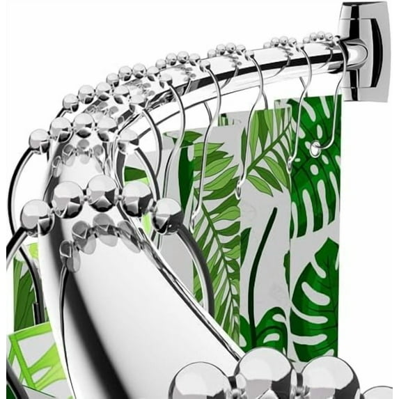 Curved Shower Curtain Rod 40-72 Inches Adjustable, Aluminum Shower Rod ...