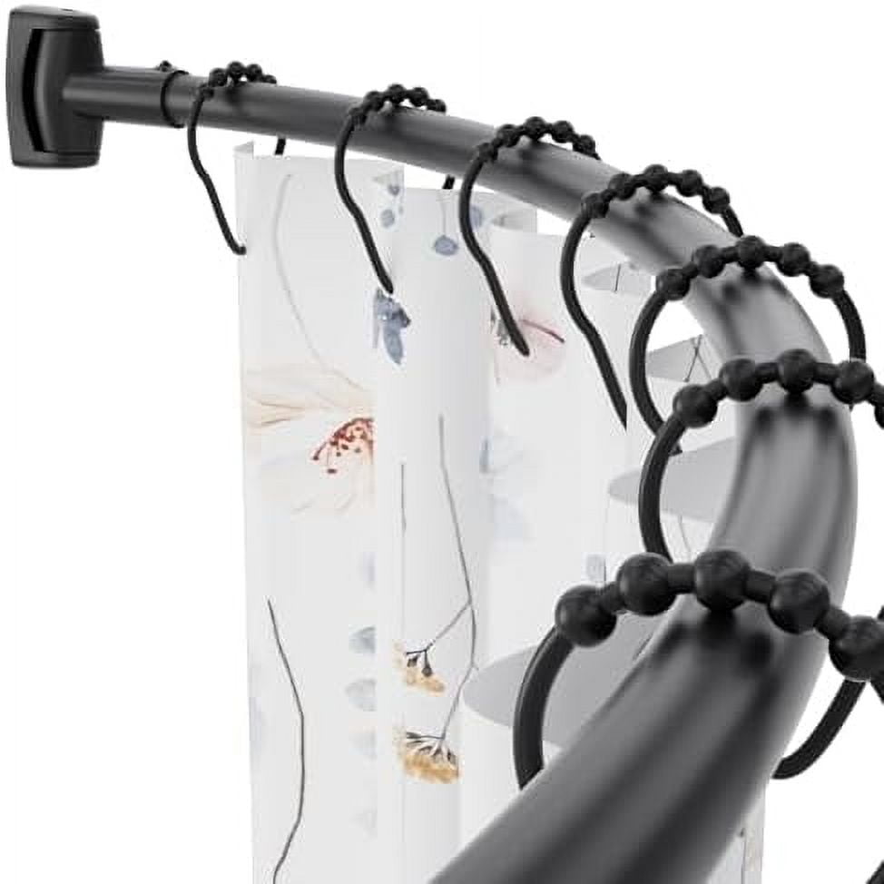 Curved Shower Curtain Rod, 42-72 inches Adjustable Curved Shower Rod ...