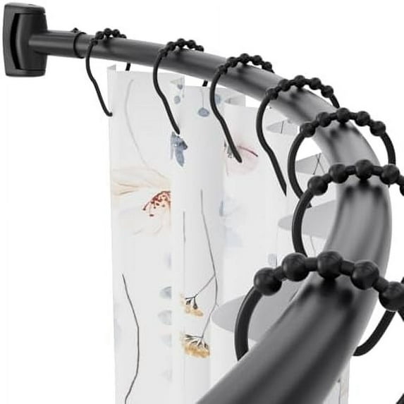 Curved Shower Curtain Rod, 42-72 inches Adjustable Curved Shower Rod ...