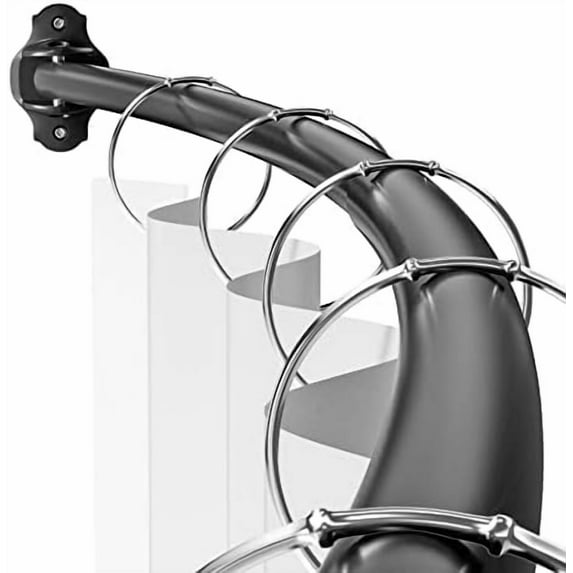 Curved Shower Curtain Rod, Adjustable 40-72 inches Extra Wide Curved ...