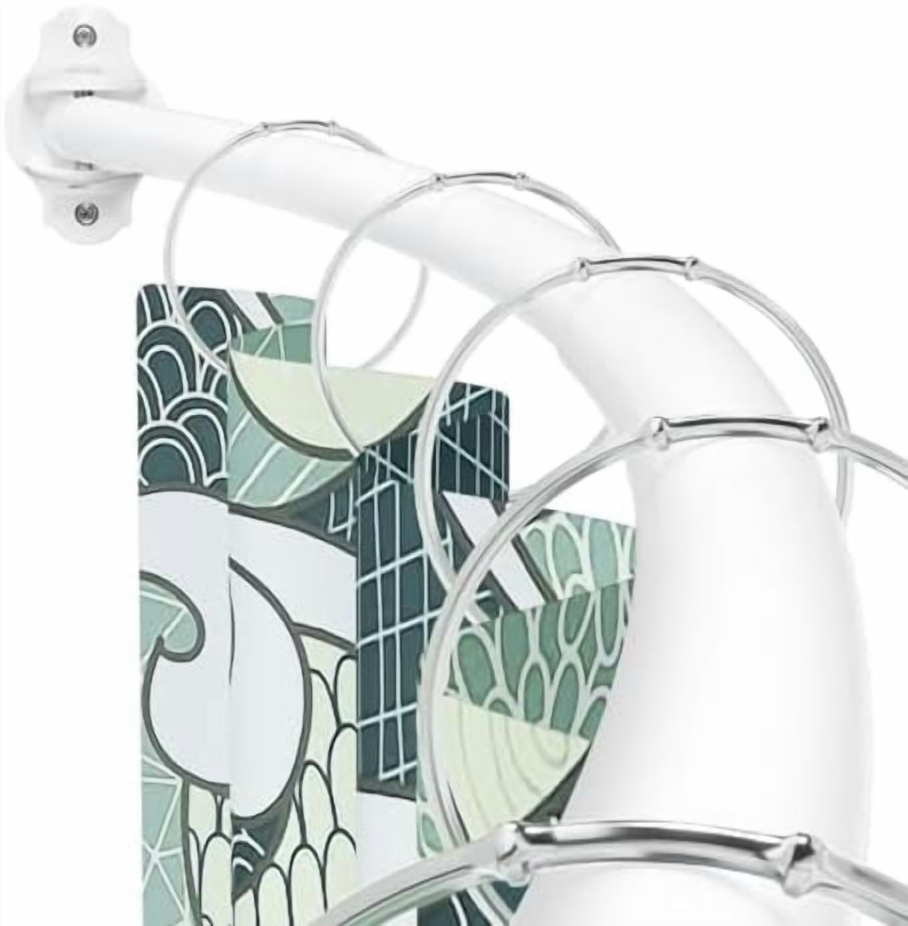 Curved Shower Curtain Rod, Adjustable 40-72 inches Extra Wide Curved ...