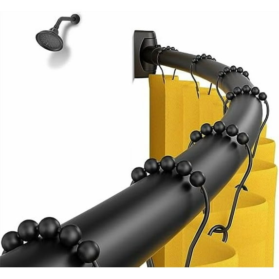 Curved Shower Curtain Rod, Round 42-73 Inches Shower Rods for Bathroom ...