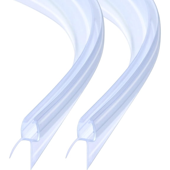 Curved Shower Door Seal 4 Pack 40cm for 6mm/8mm/10mm Glass Long 12mm ...