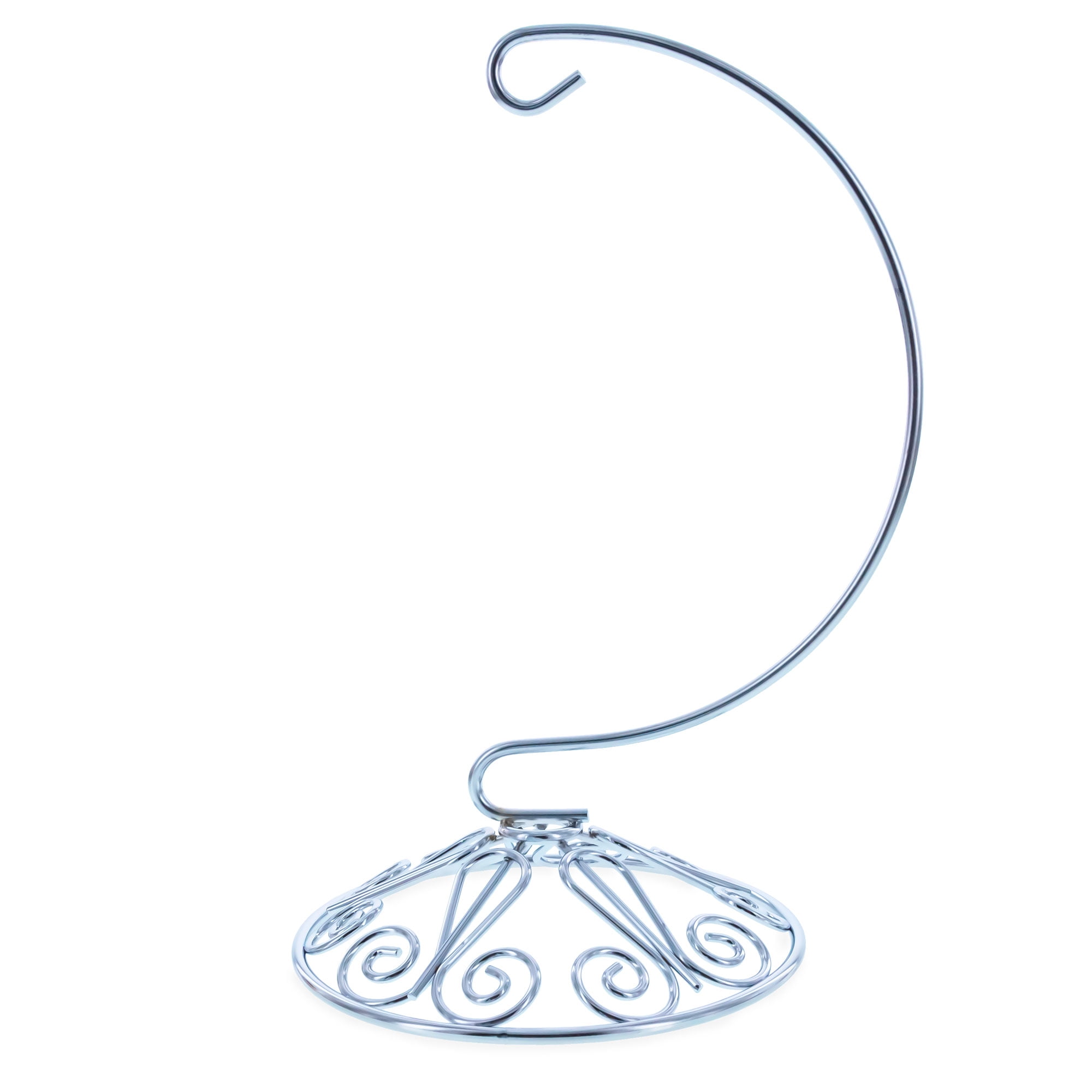 Curved Silver Wire Swirl Base Ornament Stand Display 7 Inches (Taiwan ...
