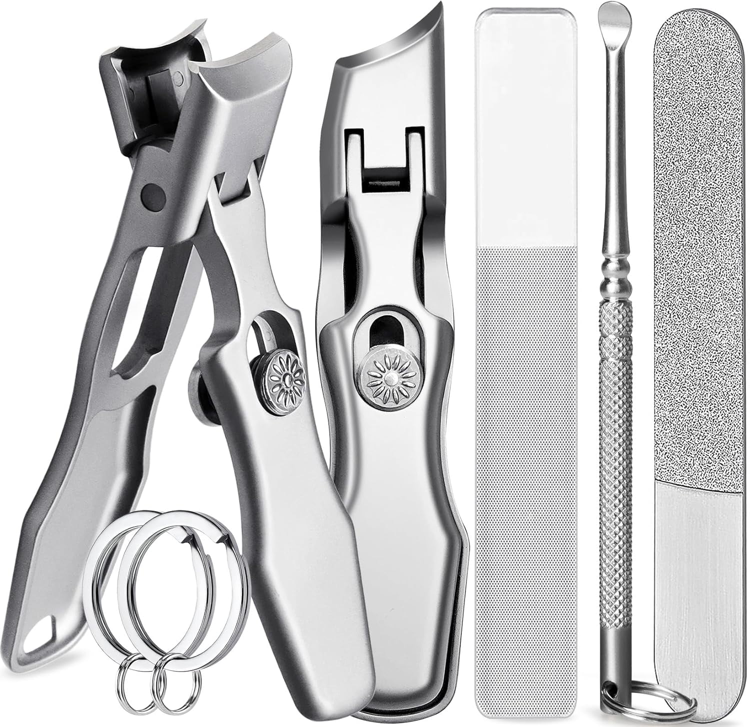 Curved and Slanted Nail Clippers for Men Thick Toenails and Fingernail ...