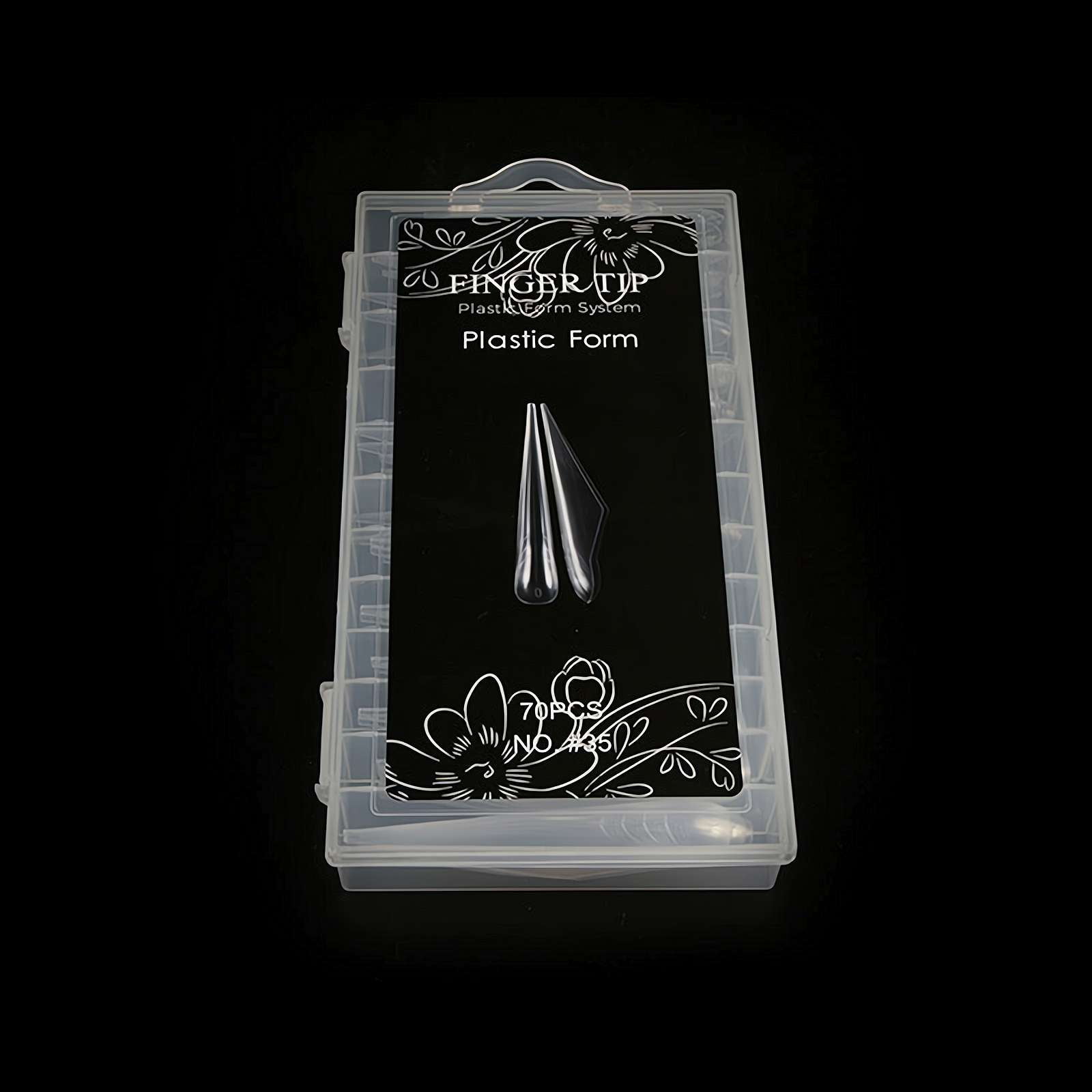 Curved Stiletto Nail Molds Quick Building Gel Full Cover Acrylic Tips ...