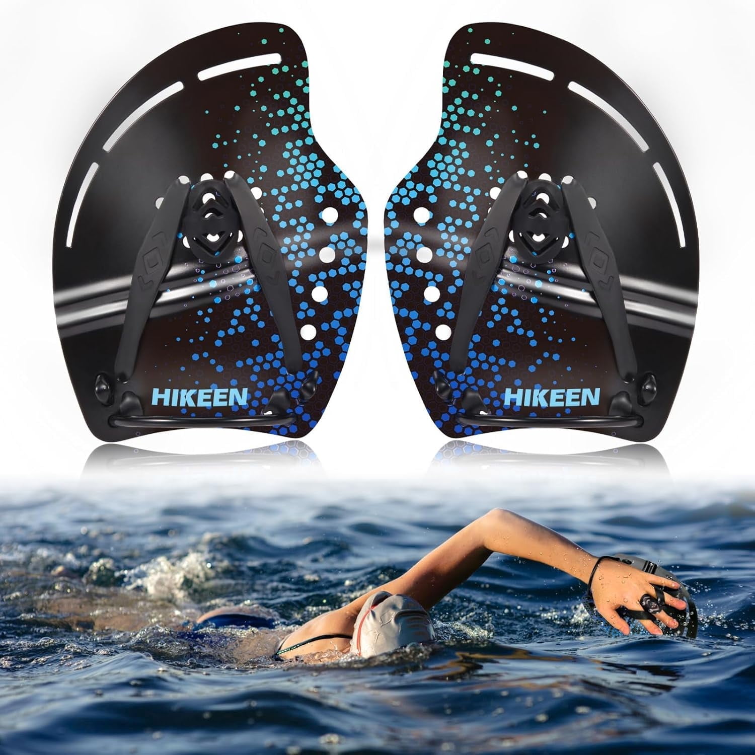 Curved Swim Hand Paddles,Upper Body Strength Swim Training Power ...