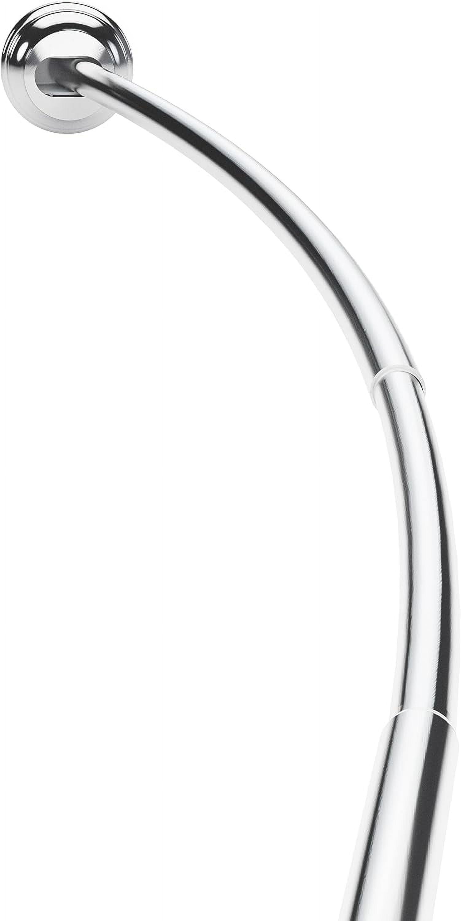 Curved Tension Shower Curtain Rod, Rustproof, Satin Nickel, 50 to 72 ...