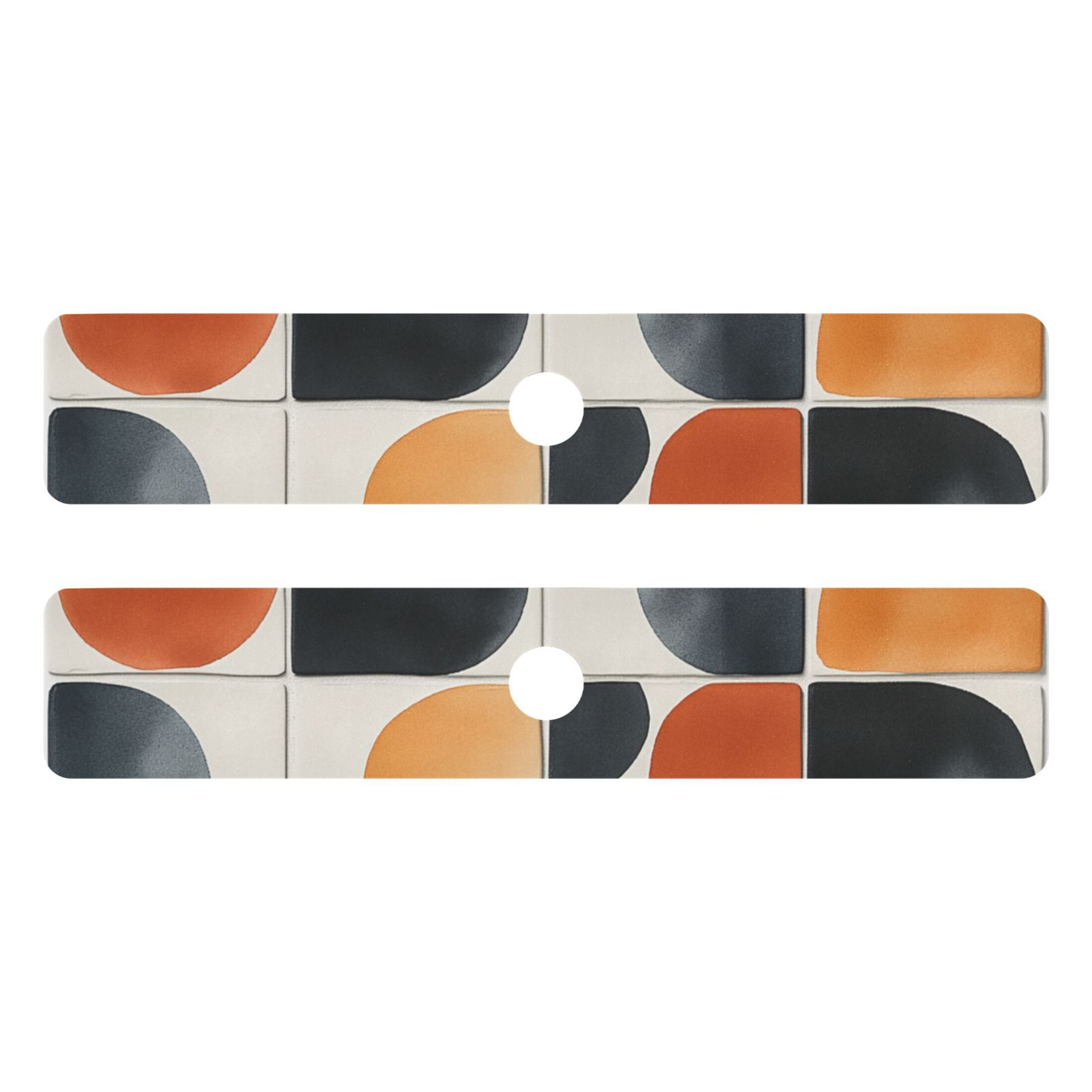 Curved Tile Patterns Kitchen Sink Splash Guard, Silicone Sink Faucet ...