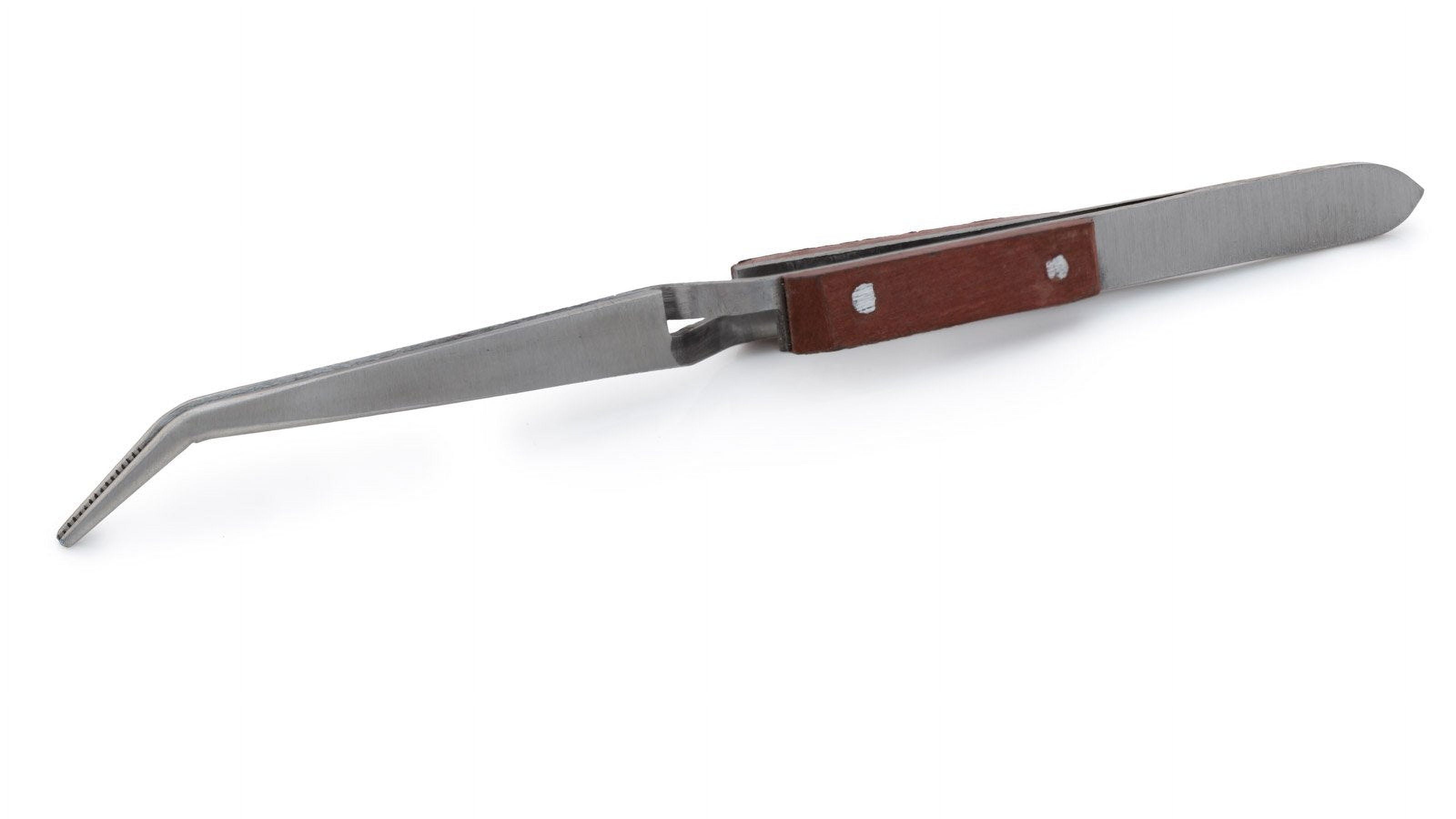 Curved Tip Cross Locking Soldering Tweezers - Walmart.com