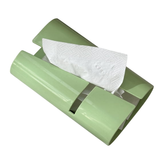 Curved Tissue Box, Sage Green, 1 Piece Decorative Ornament, Modern ...