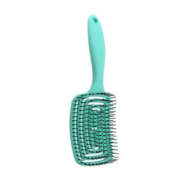 Curved Vented Brush for Women, Nylon Bristle Detangle Brush for Thick ...