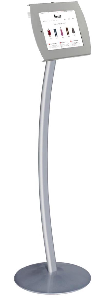 Curved iPad Kiosk Display for Retail Stores, Aluminum, Covered "Home ...