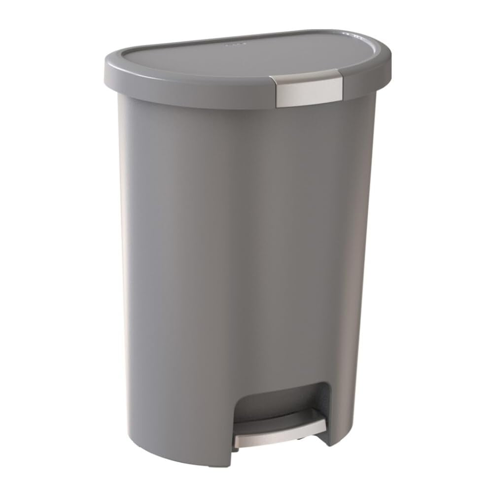 Curver Infinity 45.5 Liter / 13 Gallon Plastic Kitchen Trash Can with ...
