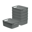 Simplify 10 Pack Plastic Organizing Storage Basket Set, Grey - Walmart.com