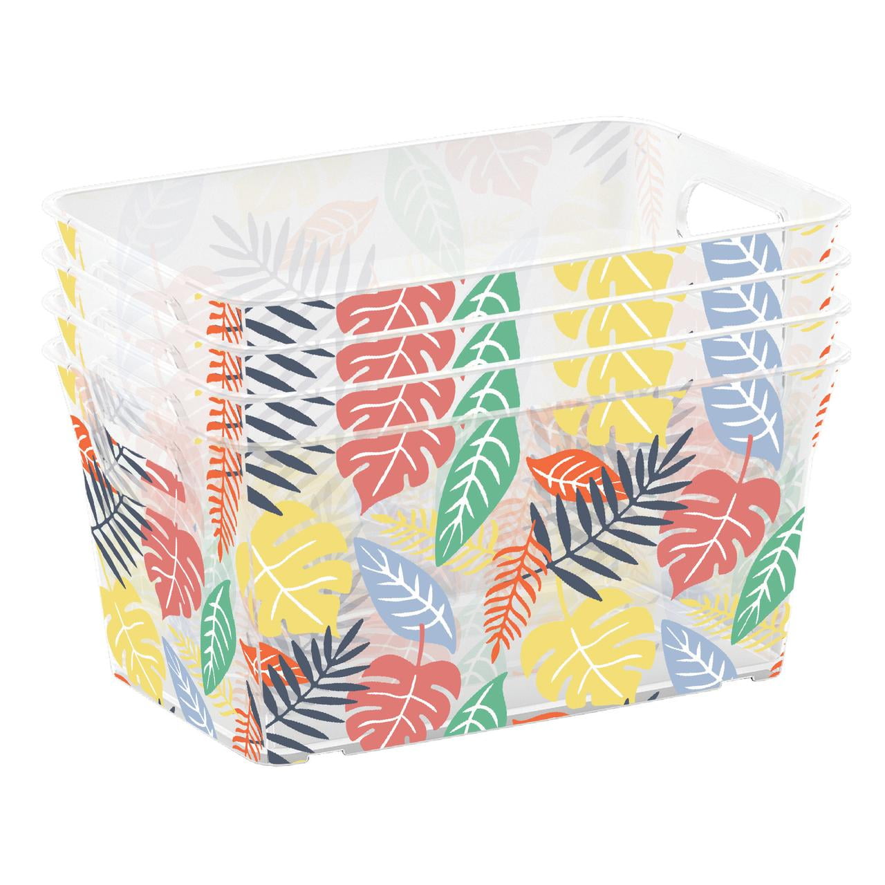 Curver Basket 4 Pack - Stylish Decorative Storage Organizer - Walmart.com