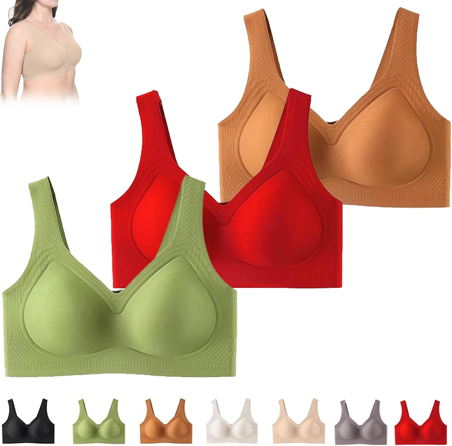 Curvera Jelly Bra, Lifting Wire-Free Jelly Bra, Comfyjelly Wireless ...