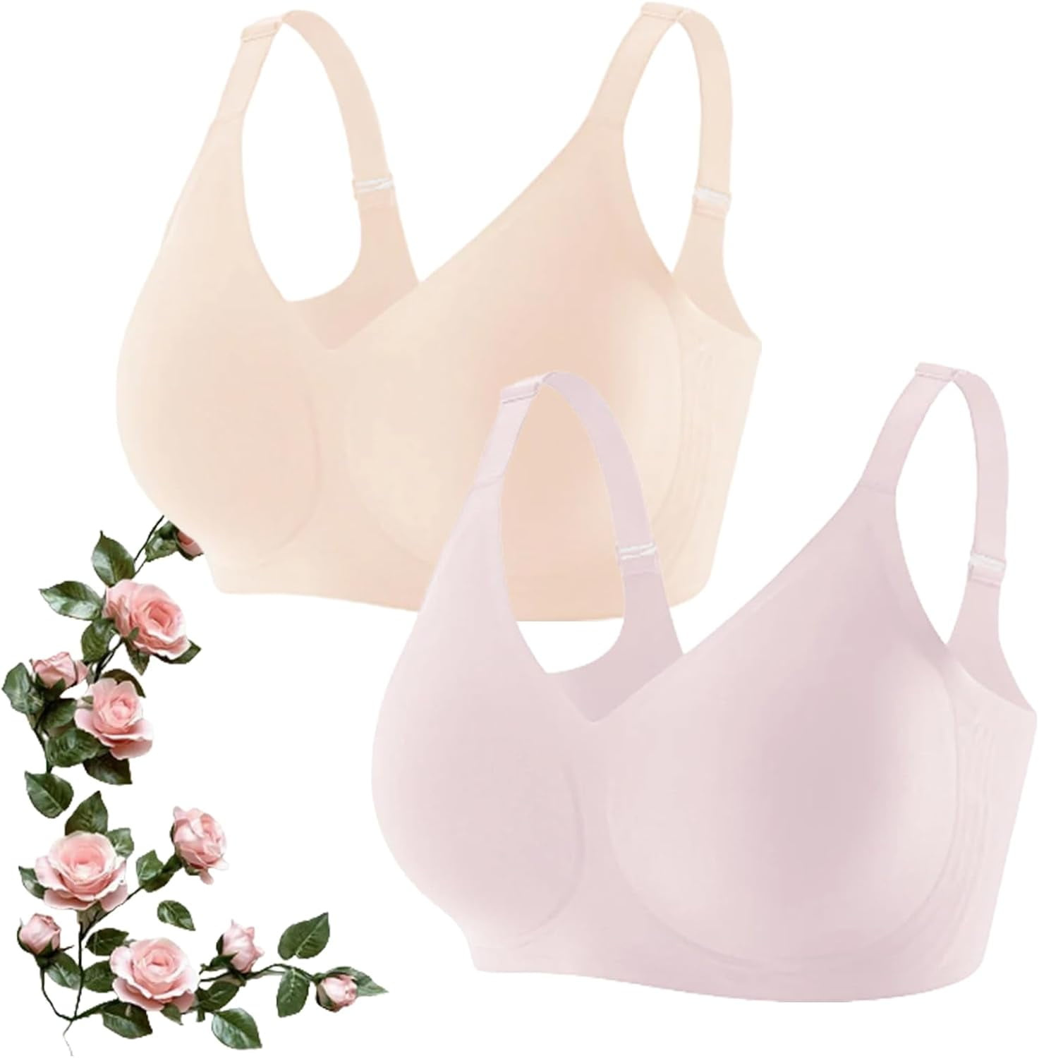 Curvera Jelly Bra, Seamless Soft Comfort Jelly Strip Wireless Bra ...