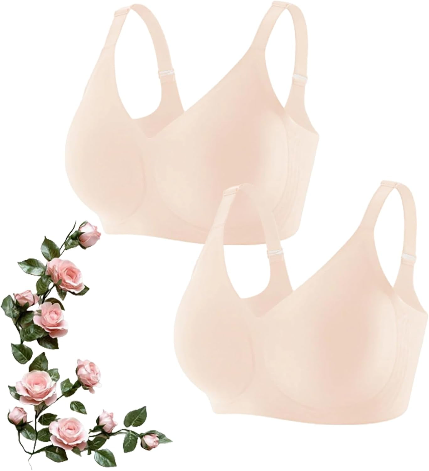 Curvera Jelly Bra, Seamless Soft Comfort Jelly Strip Wireless Bra ...