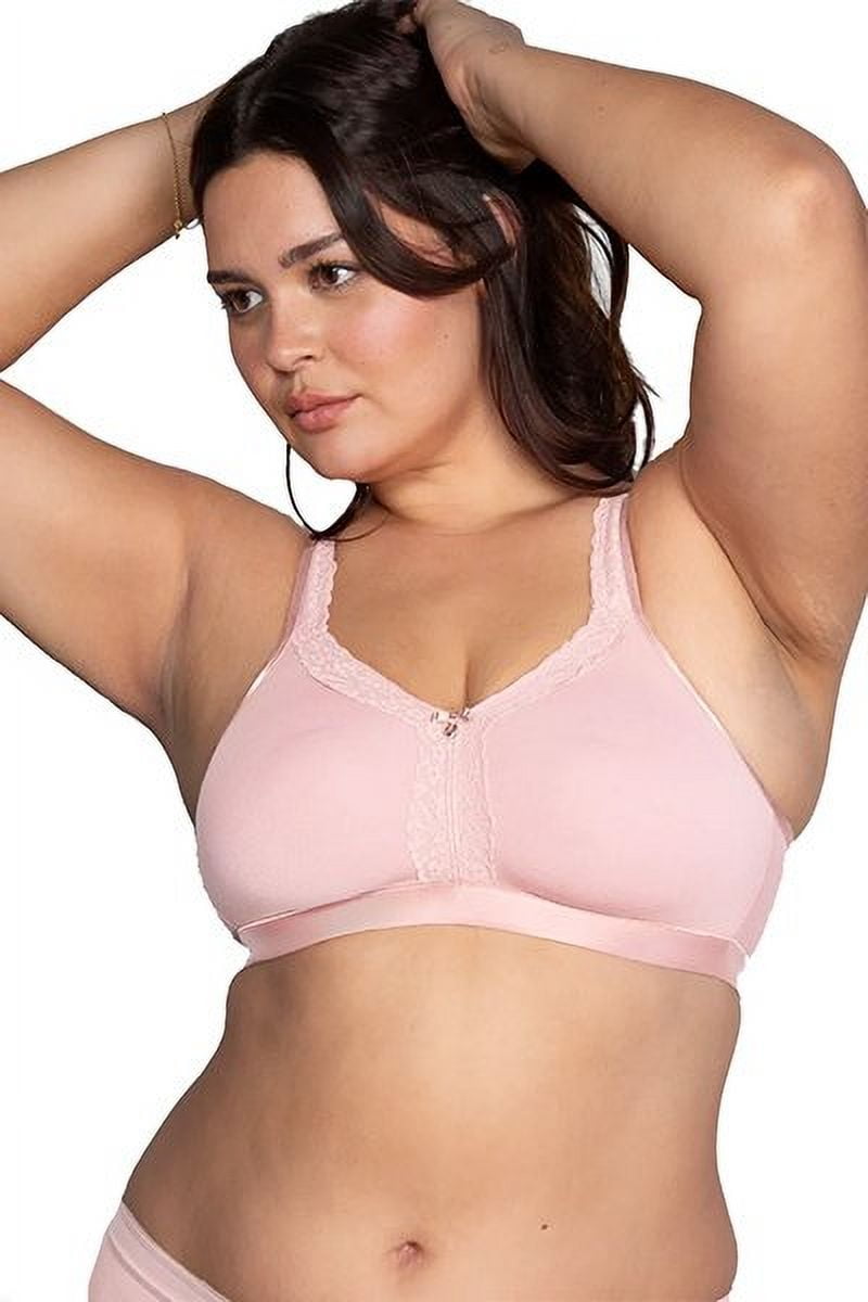 Curvy Couture Cotton Luxe Unlined Wireless Bra 1010 - Walmart.com