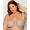 Curvy Couture Womens Plus Size Sheer Mesh Full Coverage Unlined