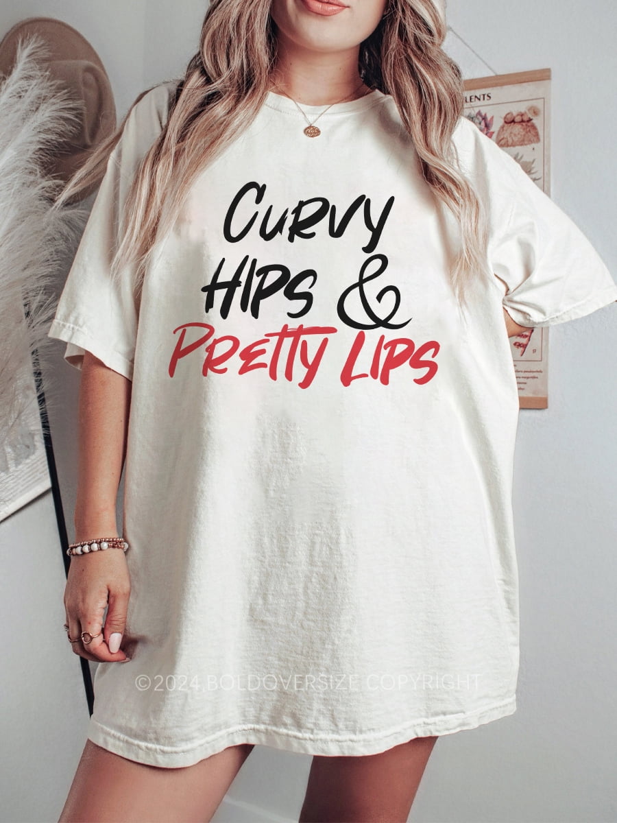 Curvy Hips And Pretty Lips Tee - Walmart.com