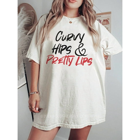 Curvy Hips And Pretty Lips Tee - Walmart.com