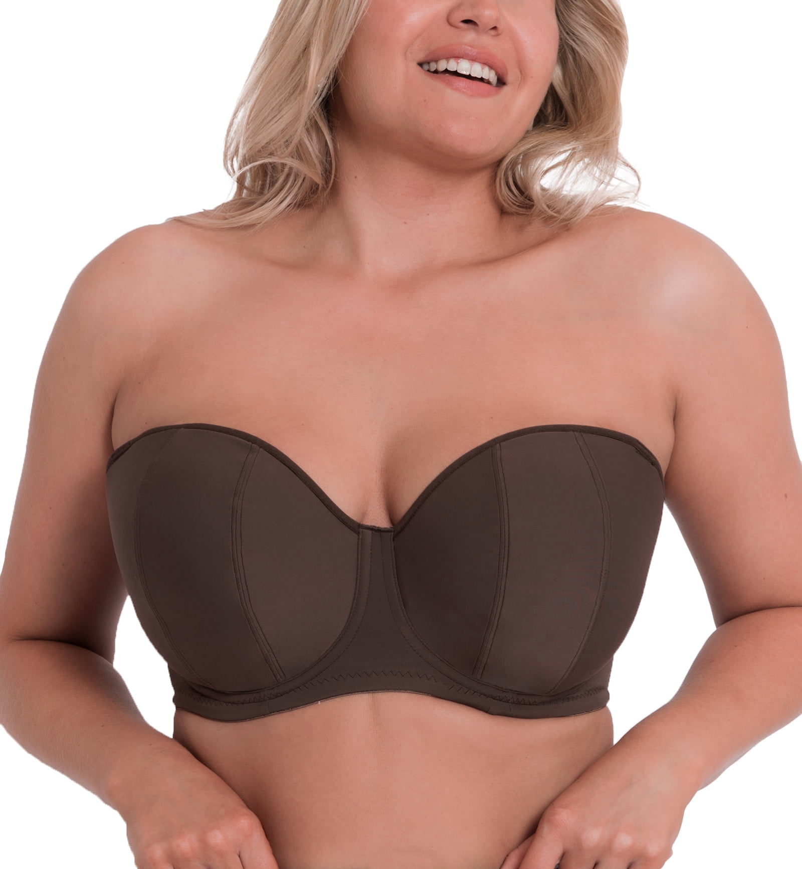 Curvy Kate Luxe Multiway Strapless Underwire Bra (CK2601),28J,Cocoa - Walmart.com