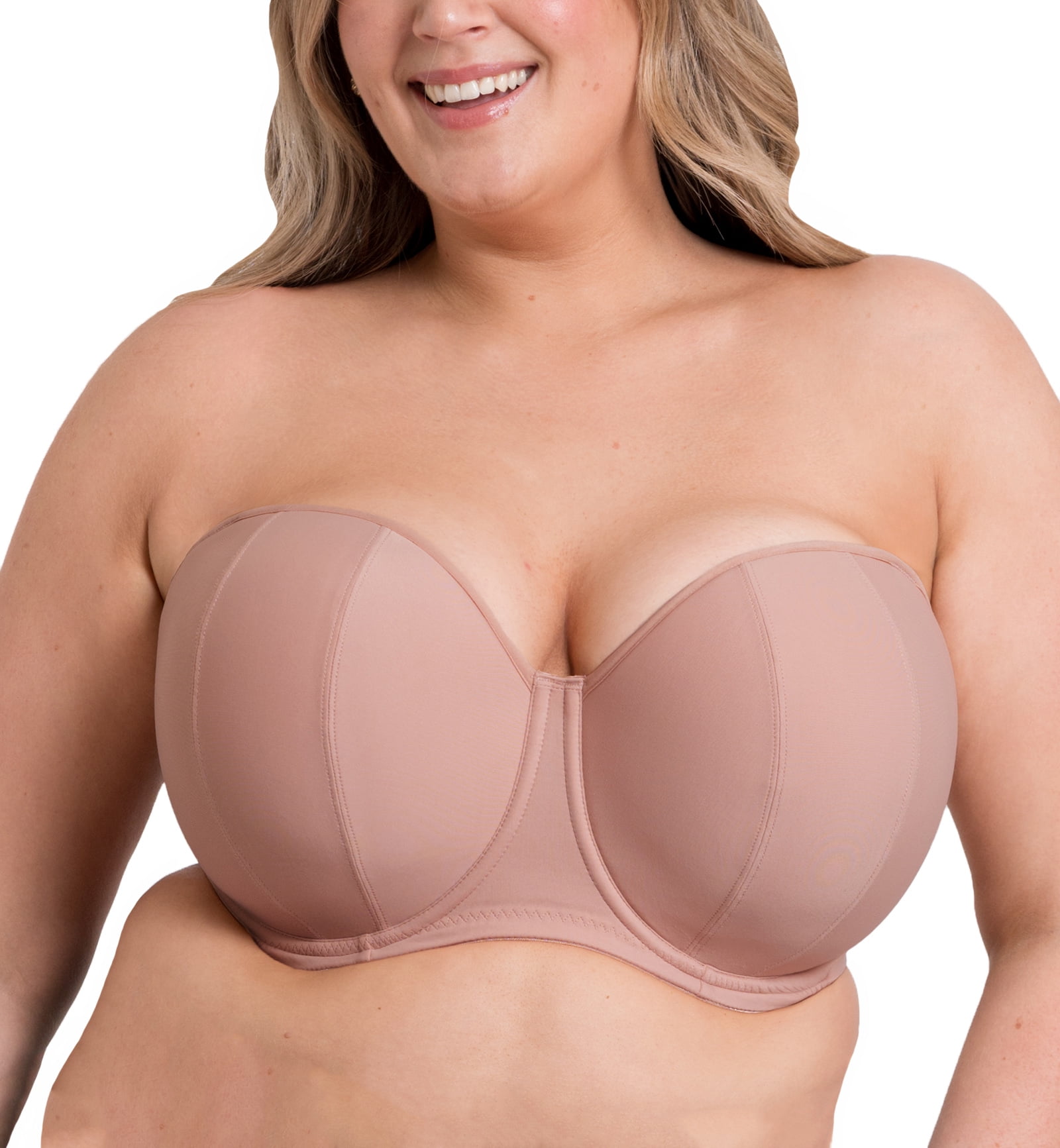 Curvy Kate Luxe Multiway Strapless Underwire Bra (CK2601),28J,Latte - Walmart.com