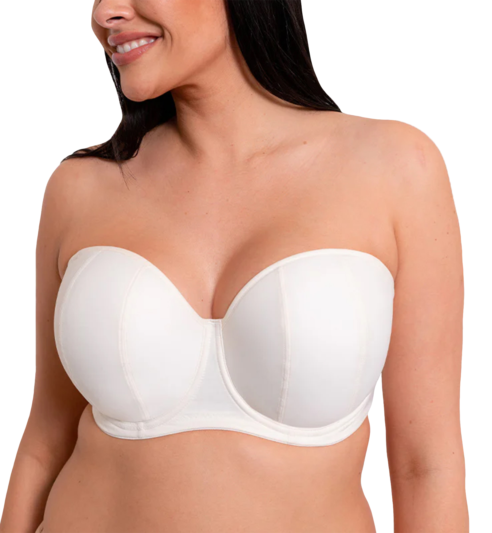 Curvy Kate Luxe Multiway Strapless Underwire Bra (CK2601),28J,Pearl Ivory - Walmart.com