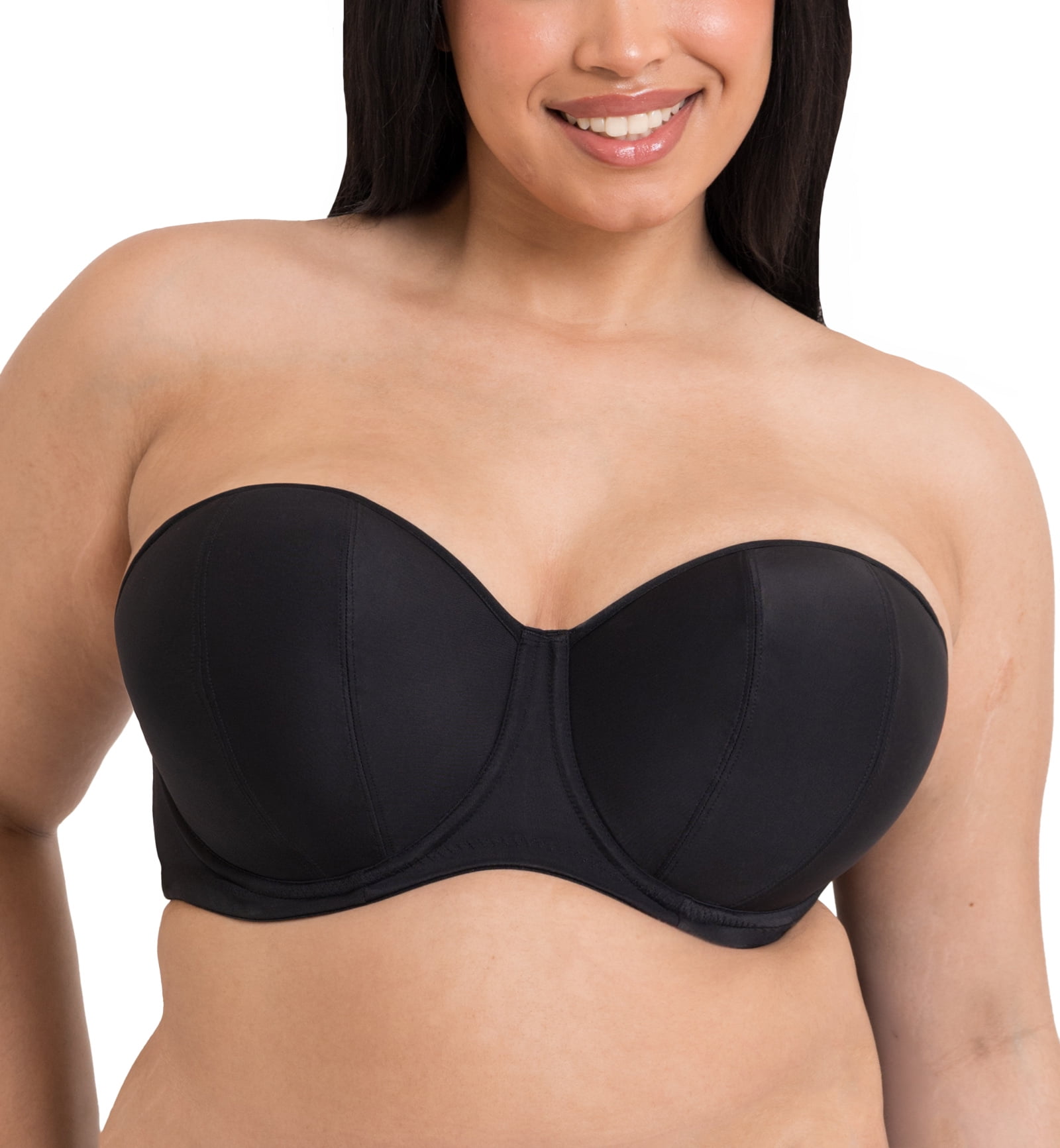 Curvy Kate Luxe Multiway Strapless Underwire Bra (CK2601),34GG,Jet Black - Walmart.com