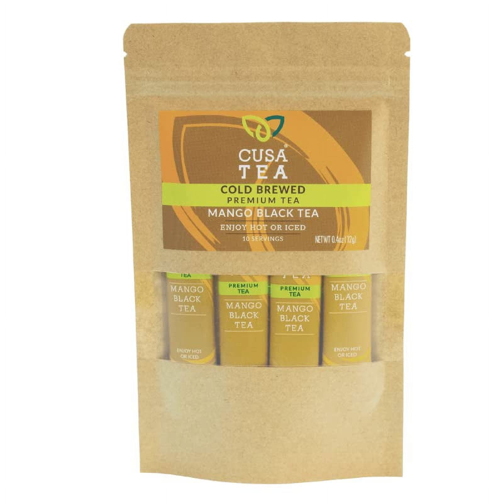 Cusa Tea & Coffee, Mango Black Tea. Premium Instant Tea Made With Real ...
