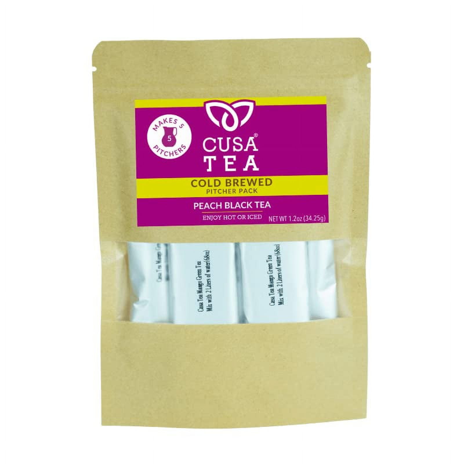 Cusa Tea & Coffee, Peach Black Tea. Premium Instant Tea Made With Real ...