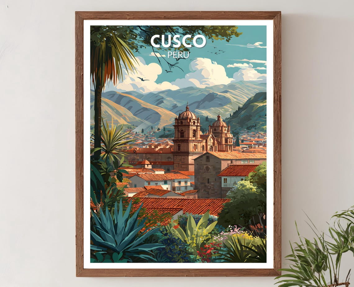 Cusco Peru Modern Travel Scenic Andes Landscape Historic City Art Clean ...