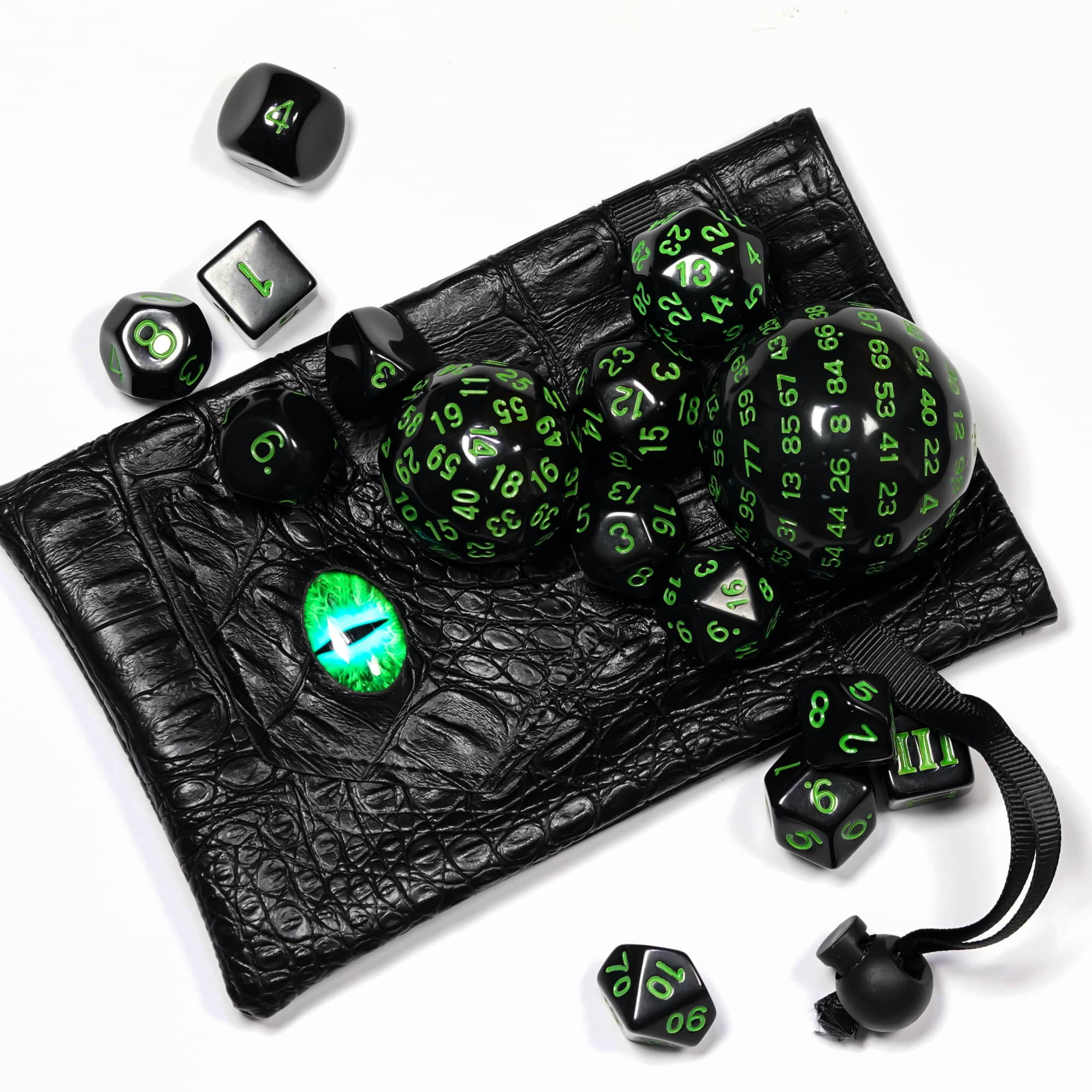Cusdie 15-Piece Complete DND Dice Set, Polyhedral D3-D100 Dice for RPG ...
