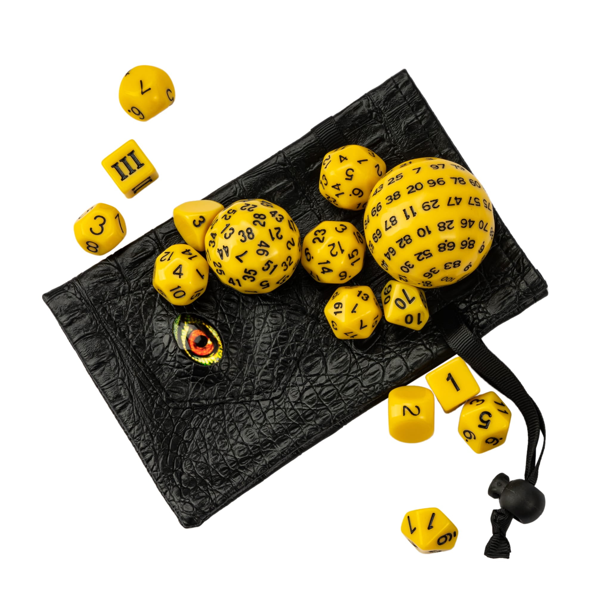 Cusdie 15 Pieces Complete DND Dice Set D3-D100 D&D Dice Set, Polyhedral ...