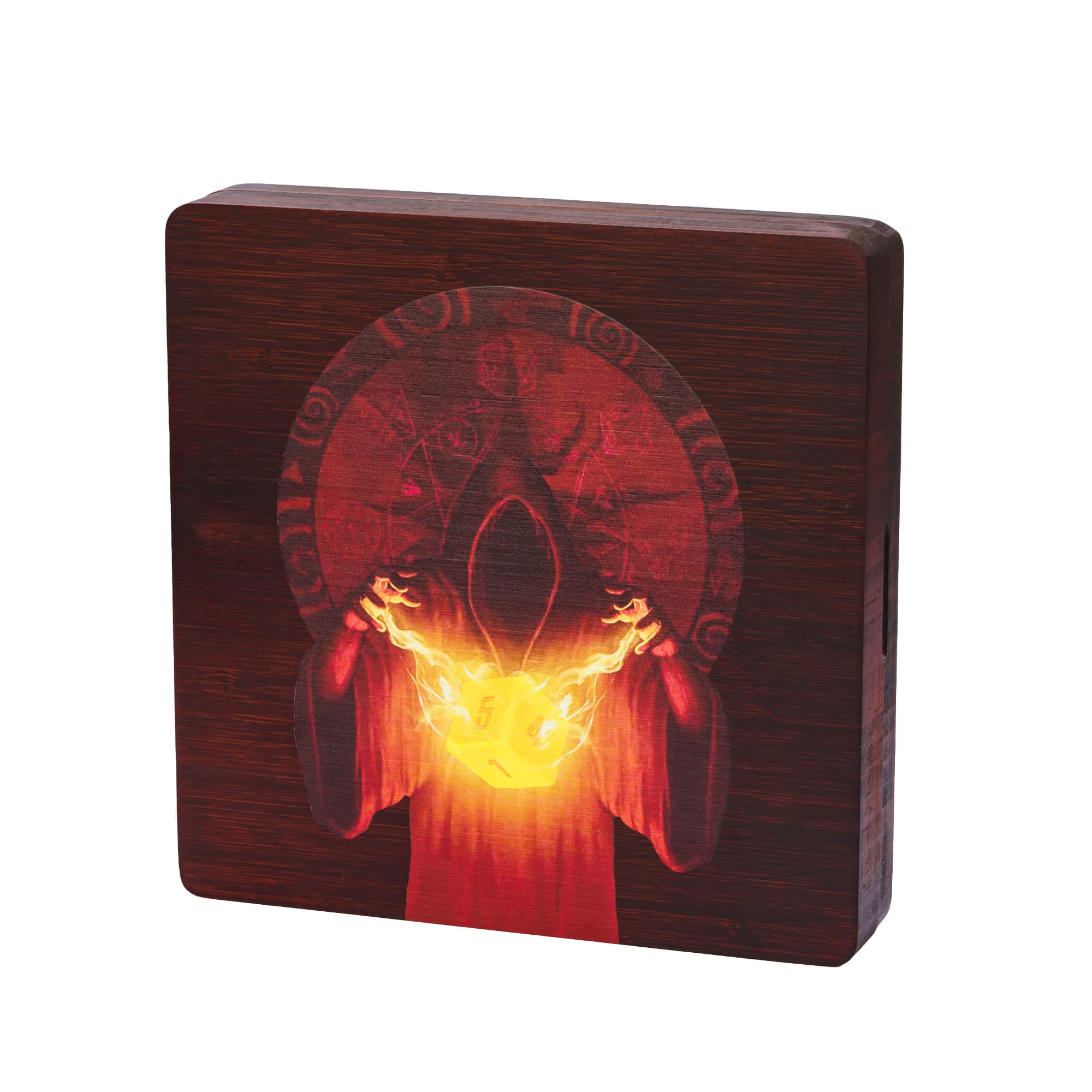 Cusdie 2 in 1 Bamboo Dice Chest Dice Box Dice Tray Dice Holder Dice ...