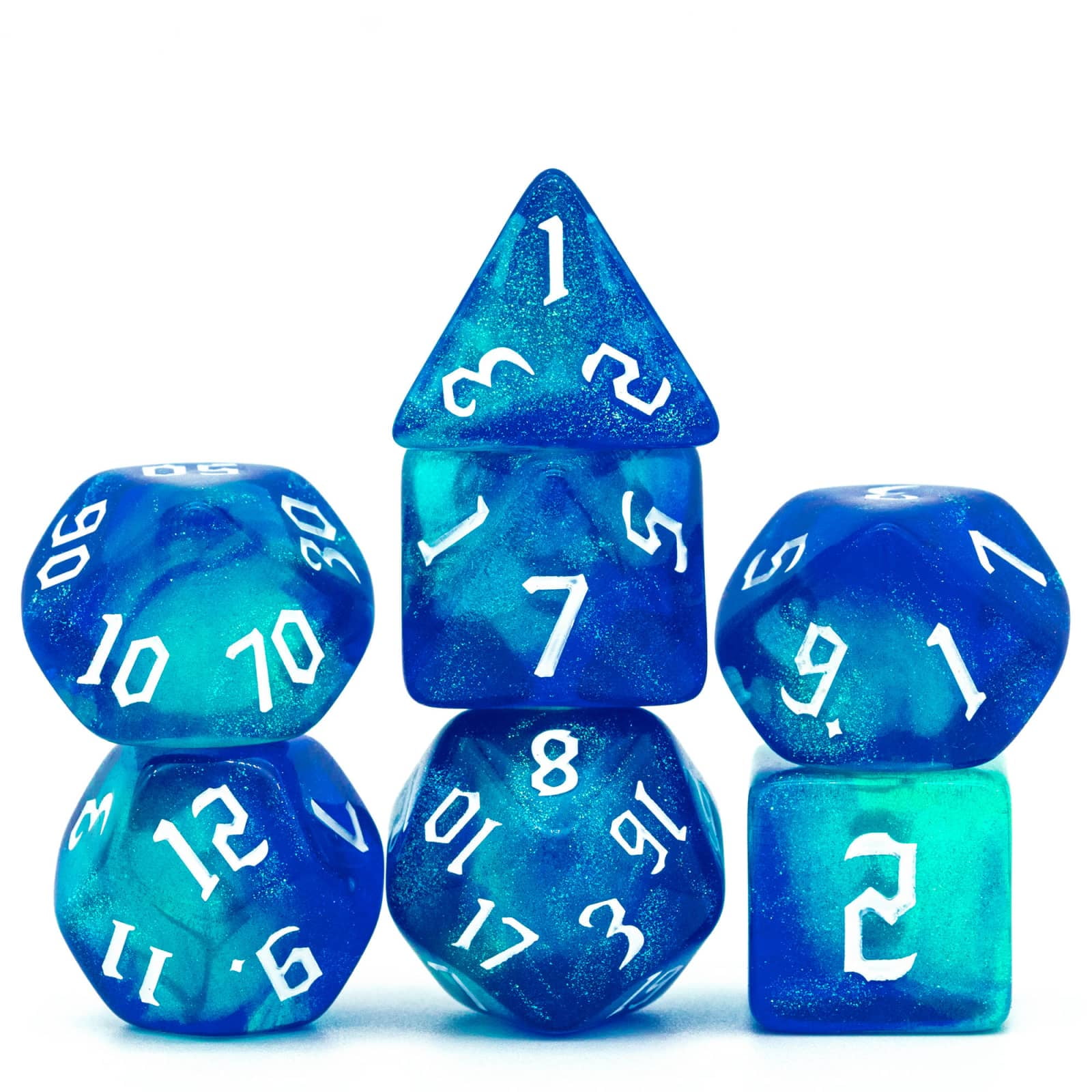 Cusdie 7-Die Acrylic DND Dice, Sickle Font Polyhedral Dice Set for Role ...