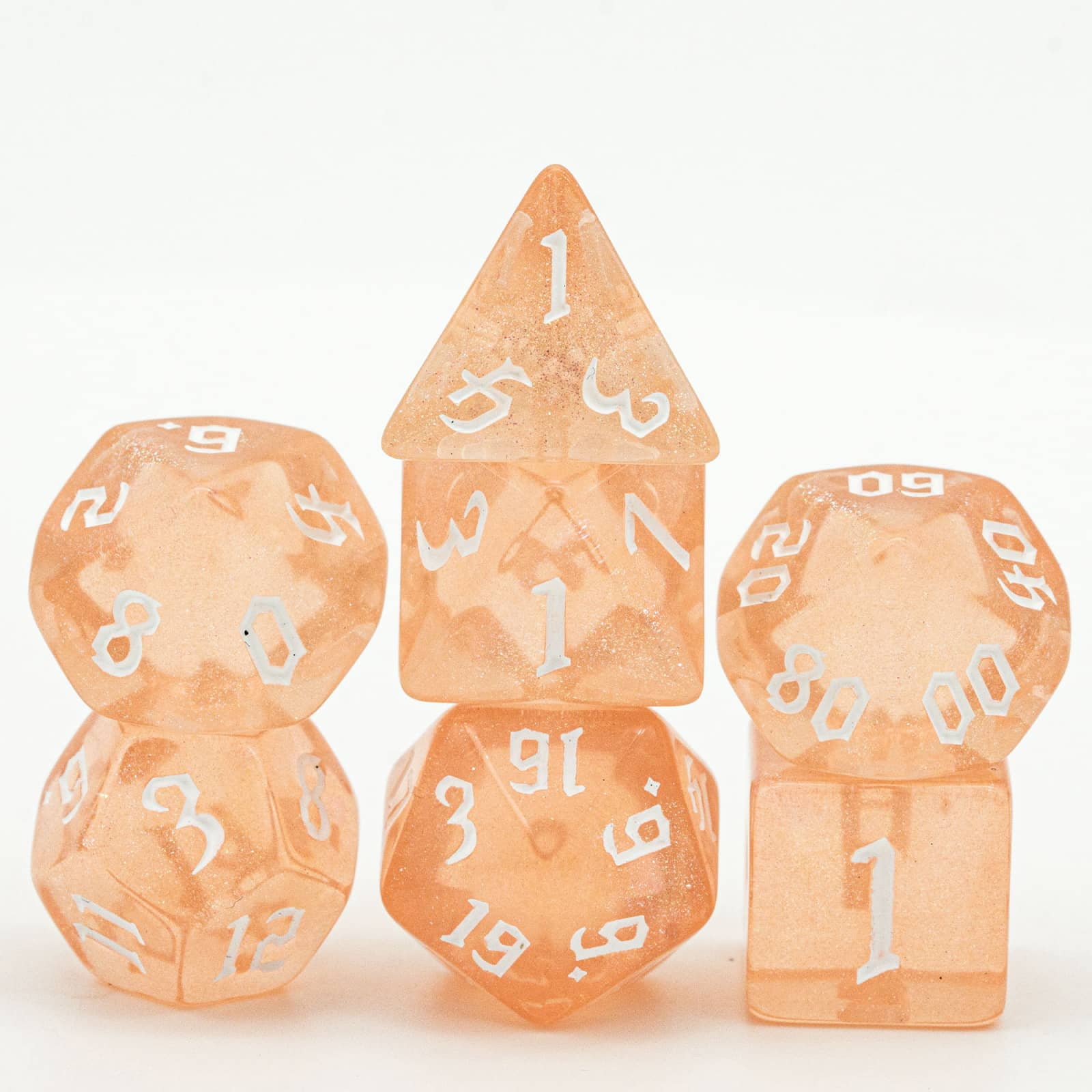 Cusdie 7-Die Acrylic DND Dice, Sickle Font Polyhedral Dice Set for Role ...